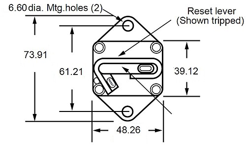 29567 - 40A manual reset circuit breaker. (1pc)